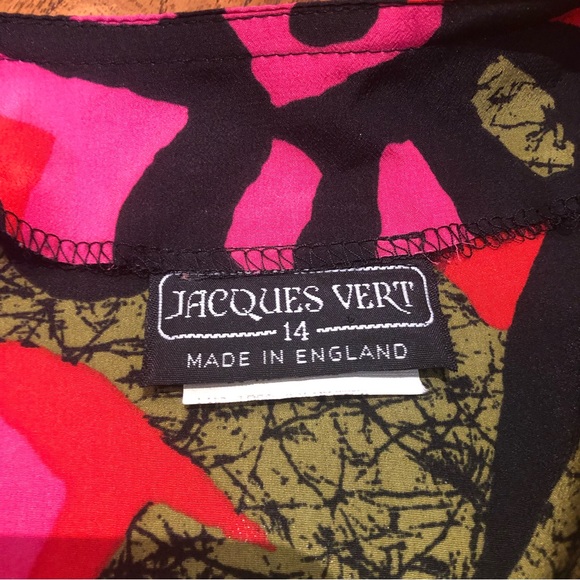 Jacques Vert | Tops | Vintage Jacques Vert Blouse Vibrant Fuchsia Red W ...